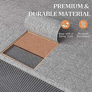 VredHom Tall Dressers for Bedroom, 7 Drawers Dresser Fabric Storage Closets Storage Units Organizer Tower Steel Frame Wooden Top for Bedroom, Hallway,Nursery, Entryway(Light Grey)