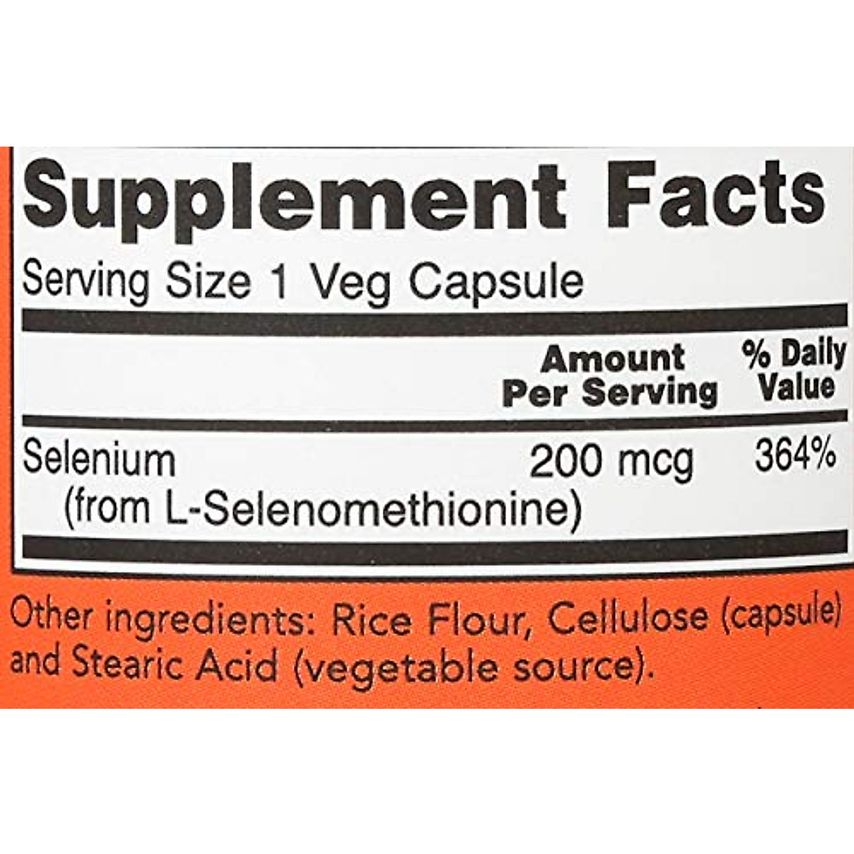 Now Foods Selenium 200 mcg 90 Vcaps