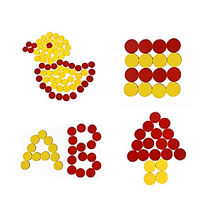 TOMMYHOME Plastic Two-Color Counter,Red/Yellow,Educational Equipment, Math Classroom Supplies, let Children Learn Mathematics Better(Pack of 200)