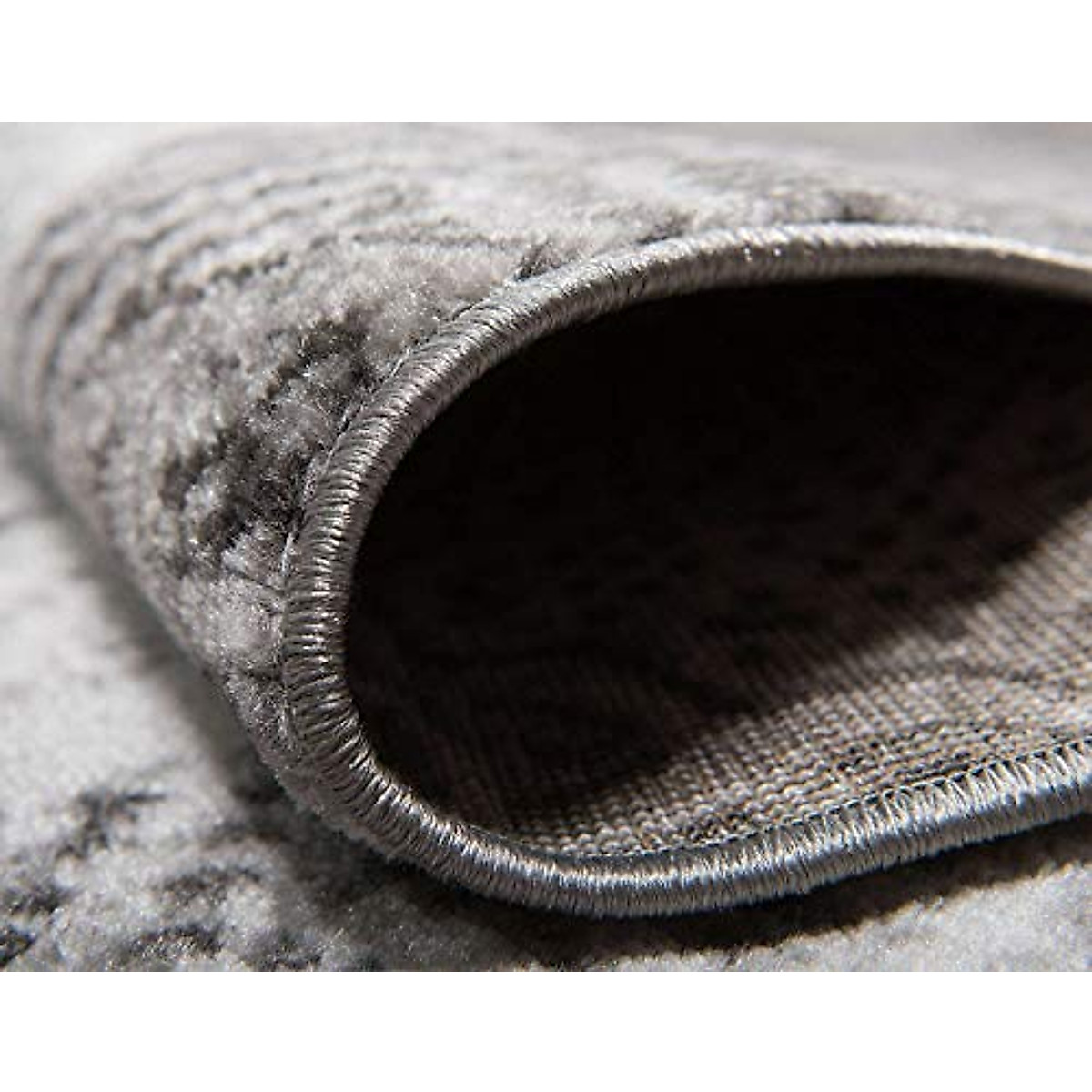 Unique Loom Sofia Collection Area Rug - Albert (9' x 12' 2", Dark Gray/ Gray)