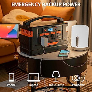 C INVERTER Portable Power Station 1000W, 1110Wh Lithium Polymer Battery Solar Generator Emergency Backup Power Supply for Outdoor Camping Home Road Trip Rv Adventure (Orange)