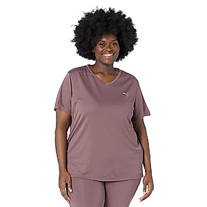 PUMA Women's Plus Size Performance Tee, Dusty Plum, 3X