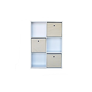 Proman Products 6 Cube Storage Organizer Bookcase, 36" H x 24" W x 12" D, White