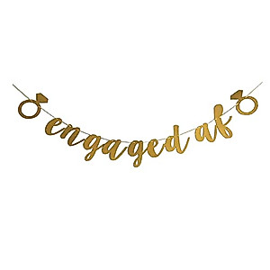 Engaged AF Banner,Perfect Decoration for Funny Bridal Shower, Engagement,Wedding Party