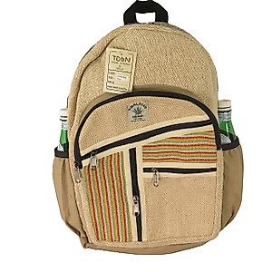 Hemp Backpack | Organic | THC Free | Eco Friendly | Free of Toxic Chemicals | Large | Natural | 3361 |ॐ