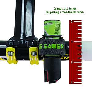 Cycle Saver Pepper Spray Bike Mount - Size Small - Easy to Install Bicycle Holder for Road & Mountain Bikes - Maximum Police Strength Self Defense OC Spray Safety Flip Top