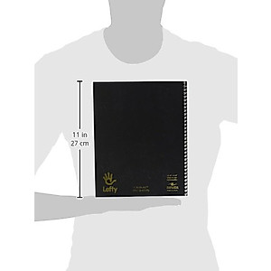 Roaring Spring Lefty Wirebound Spiral Left Handed Notebook, One Subject, 8.5"x10.5", 100 White Sheets Wide Ruled Paper, Asst Colors, Right Side Wire For Easier Use, Perforated, 3 Hole Punched