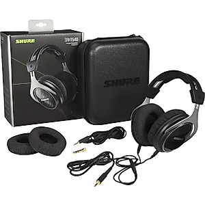 Shure SRH1540 Premium Closed-Back Headphones with 40mm Neodymium Drivers for Clear Highs and Extended Bass, Built for Professional Audio/Sound Engineers, Musicians and Audiophiles (SRH1540-BK)