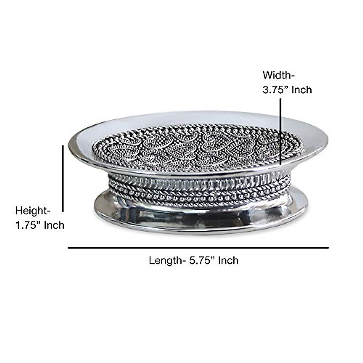 nu steel Beaded Heart Resin Bath Accessory Set for Vanity Countertop, 8 pcs Luxury Ensemble - Cotton Swab, soap Dish, Toothbrush Holder, Tumbler, soap Pump, Waste Basket, Tissue Box, Tray-Chrome