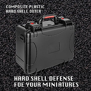 Miniature Storage Hard Shell Figure Case - 80 Slot Figurine Minature Carrying Case with Foam Layer for Miniatures Compatible with Warhammer 40k, DND & More (80)