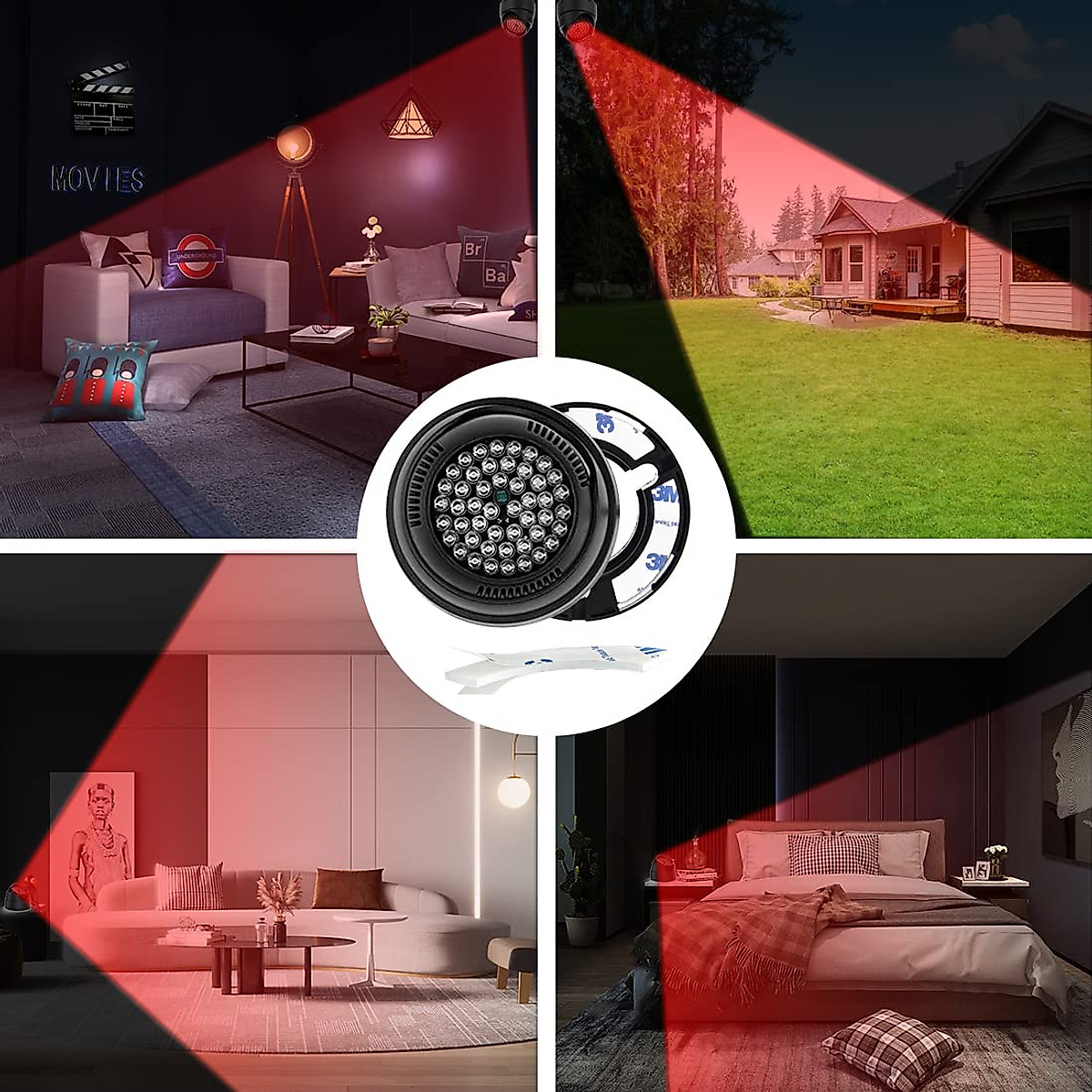 IR Illuminator Infrared Light for Oculus Quest 2, Enhance Hand Tracking Sensitivity in Dark, Infrared VR Light Immersive No-Light Disturban (Gray)