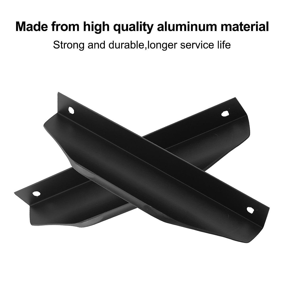 MOROBOR 8Pcs Mount Finger Edge Pull Handle 150mm Black Finger Pulls Aluminum Concealed Handle Furniture Drawer Handles for Home Kitchen Door Drawer Cabinet with Screws