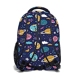 System Planets Backpack Galaxy Space Bookbag Laptop Bag Casual Hiking Travel Daypack Adjustable Strap Schoolbag for Boys Girls Teen