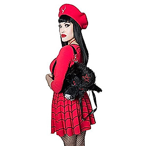 kreepsville 666 Wolf Head Pentagram Plush Purse Bag Werewolf Backpack