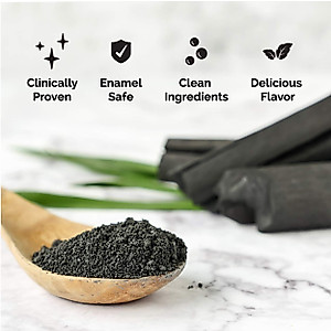 My Magic Mud - Whitening Tooth Powder, Polishing, Brightening, Charcoal, Peppermint, 1.06 oz. (150 uses)