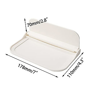 kaileyouxiangongsi Floating Shelves Wall Mounted Set of 2 - Damage Free Expand Wall Space - 7 Inch Command Shelf for Bedroom, Bathroom, Kitchen, Living Room, Small Wall Shelves (White)