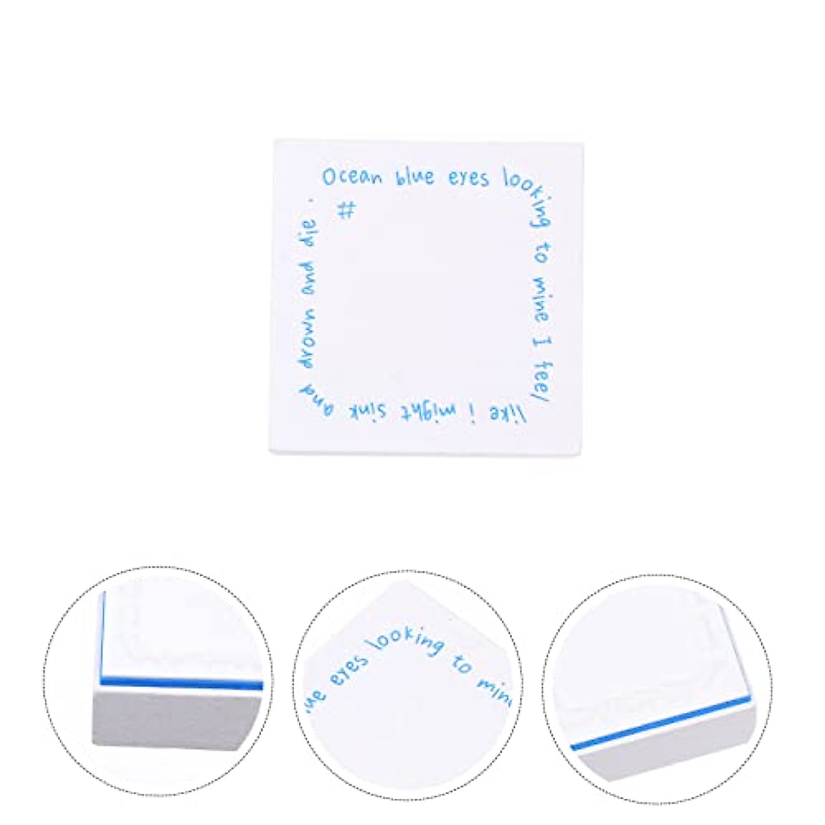 VILLCASE 2pcs Seal Decorative Wood Photo Album Scrapbook Seal Stamp Retro Decor Wooden Stamps Blue Decor Scrapbook Stamp DIY Seal Students Stationery Rubber Simple Hand Account