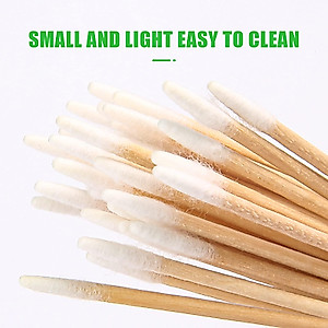 AkoSlale Pointed Q Tips for Cat Eye and Wound Care, 200pcs, 2.9 Inch Wooden Cotton Swabs - Biodegradable Baby Qtips and Micro-Swab Sticks for Precision Makeup and Nail Cleaning