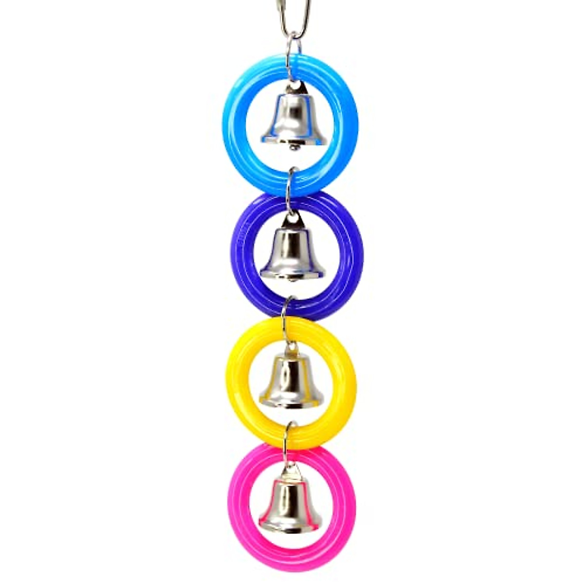 Bonka Bird Toys 945 4 Ring A Ding Bird Toy African Grey Budgie Parakeet Cockatiel Lovebird Cage Parrot Toys