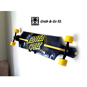 Grab & Go XL Horizontal Longboard Skateboard Wall Hanger Mount Rack