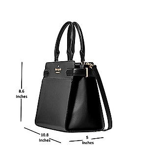 Kate Spade Staci Medium Satchel Crossgrain Leather Black