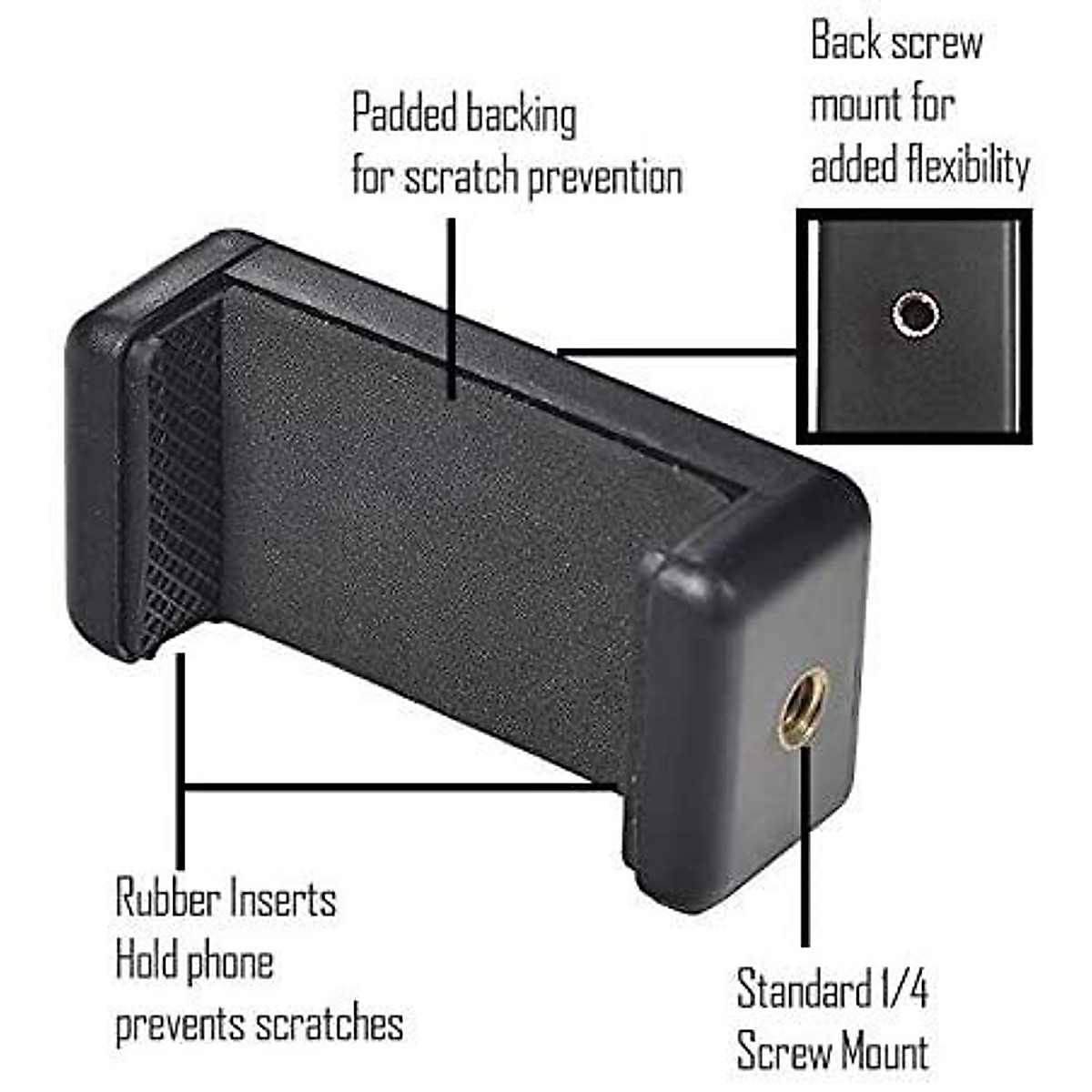 GearFend 6.5” Flexible Universal Tripod, Smartphone Tripod Mount Compatible with All Smartphones Plus Microfiber Cloth