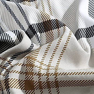 Eddie Bauer - Queen Comforter Set, Plaid Reversible Bedding, Stylish & Warm Home Decor (Normandy Grey, Queen),Grey/White/Beige