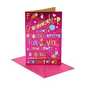 American Greetings Birthday Card for Granddaughter (Shining Star)