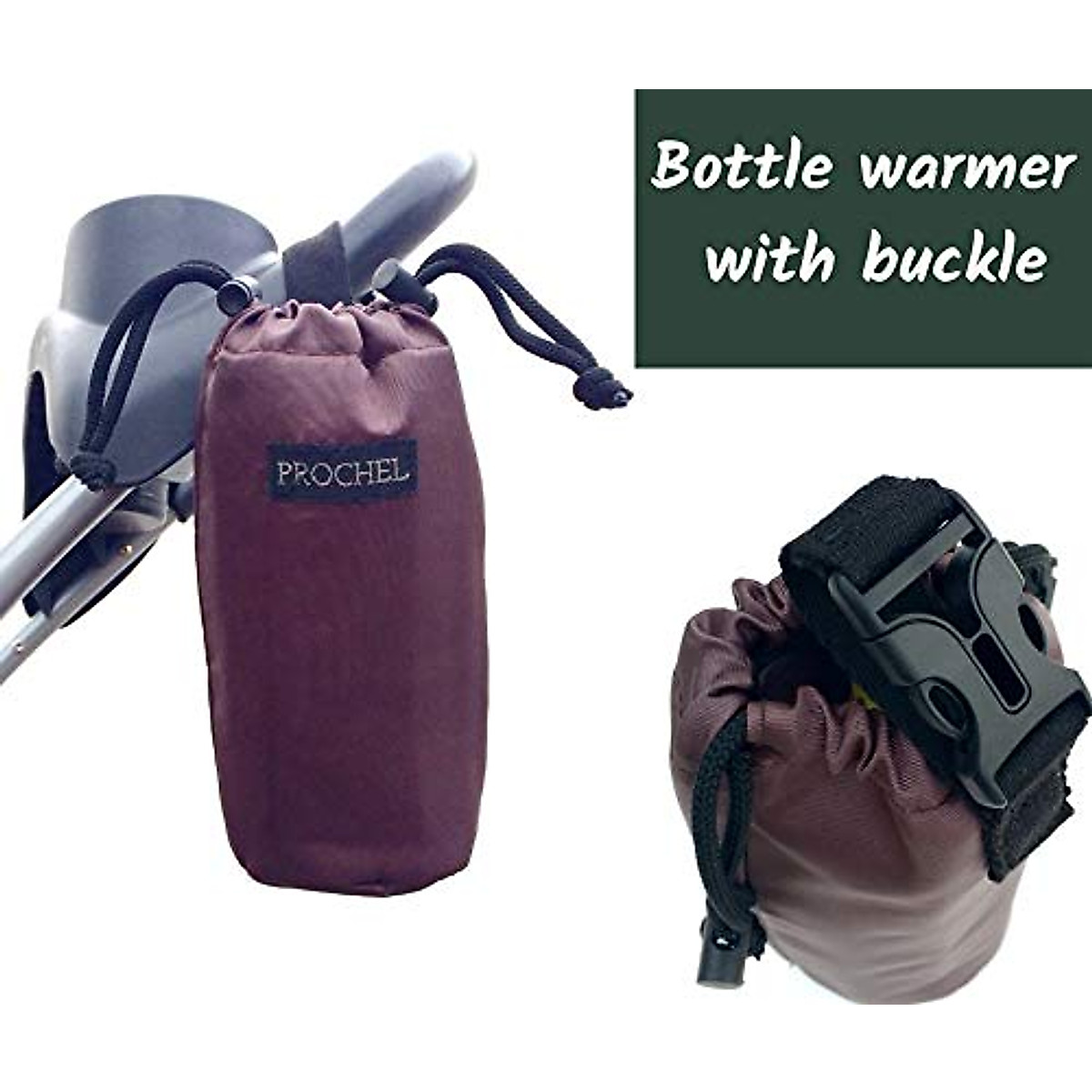 Prochel Diaper Bag Set Striped Crossbody Shoulder Tote Purse Black White (Pink)