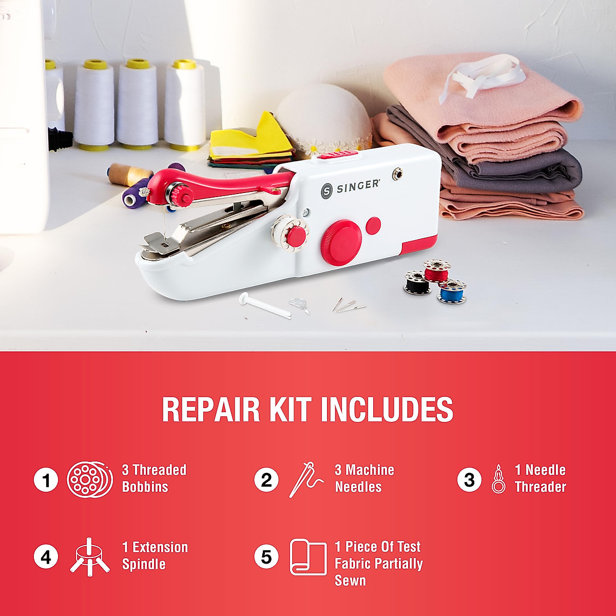 SINGER 01663 Stitch Sew Quick Portable Mending Machine