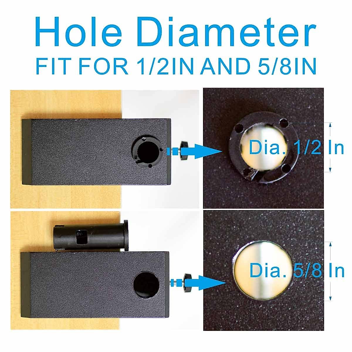 Replacement Heavy Duty C Clamp for 1/2” Base Magnifying Lamp，XINME Desk Lamp，Swing Arm Lamp，Phone Mount，I pad Mount，Tablet Holder，Mic Holder (G2 BLACK)