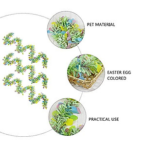 VALICLUD 3PCS Easter Party Tinsel Garland DecorationShiny Hanging Twist Tinsel Ornaments for Easter Birthday New Year Hanging Decorations