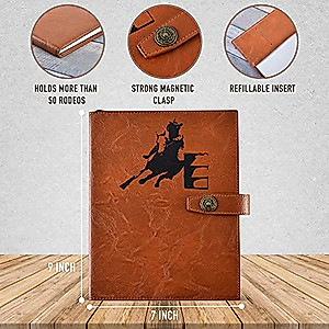 Starkenburg Company Barrel Racing Record Book, Barrel Racing Gifts for All Ages, 50 Plus Rodeos, Barrel Racing Tips, Barrel Racer Schematics, Goal Setting, Hardcover with Premium Western Styled Pages