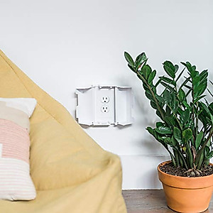 Outlet Cover Box for Child Safety (2 Pack) Duplex & Decorator Electrical Outlet Plates, Concealed Access Buttons, and Spacious Compartment - Jool Baby