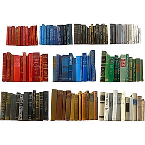 Antique Black Books by Color | Real Hardback Books Home Decor | Bulk Bundle of Decorative Hardcovers for Bookshelf Interior Design of Homes, Offices, Weddings, or Set Props