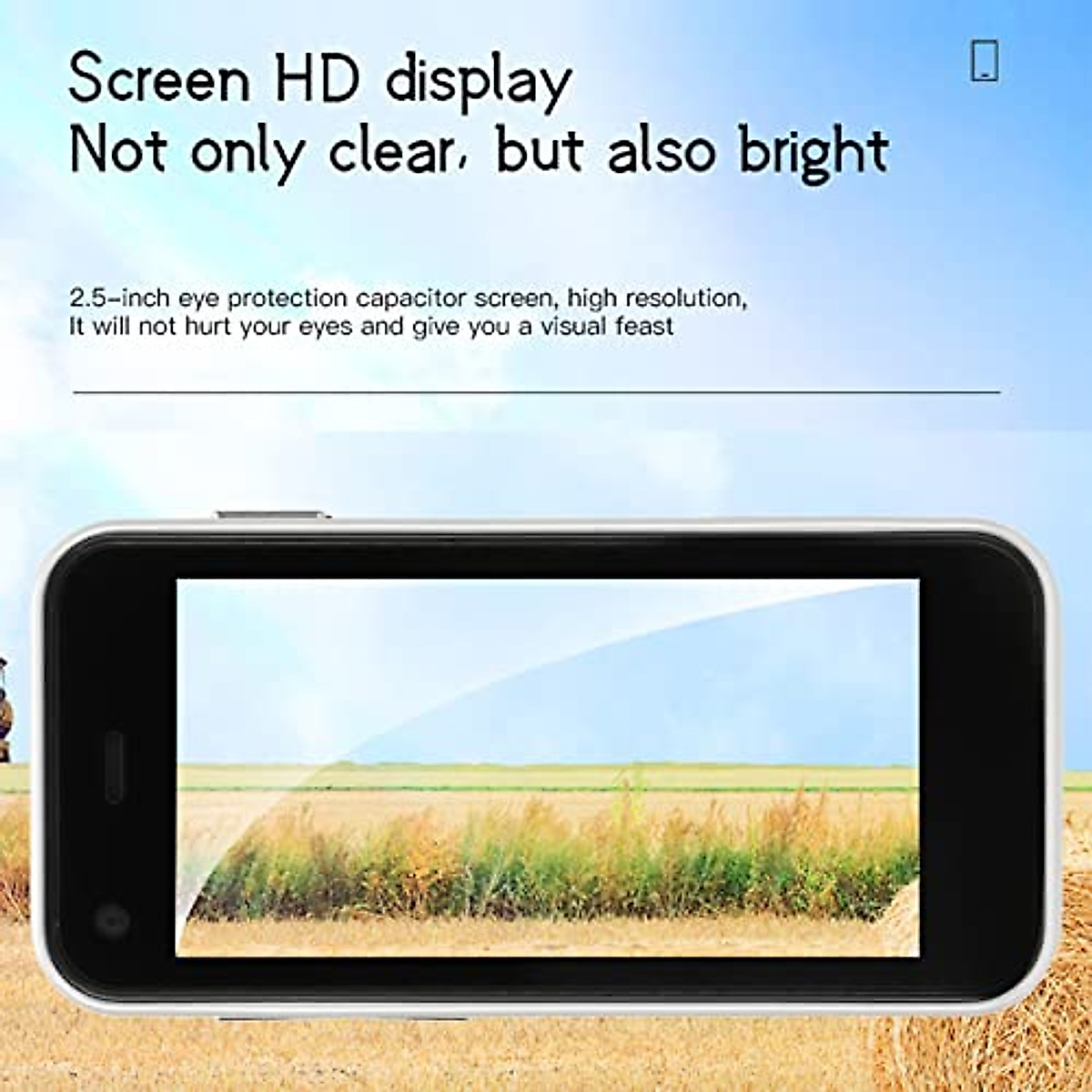 XS13 Unlocked Smartphone, 2.5inch HD Screen 3G Mini Mobile Phone for Android 6, Dual Sim, 1GB/8GB, Dual Camera Business Backup Phone, Lightweight and Easy to Carry, 1580mAh Battery(Pearl White)