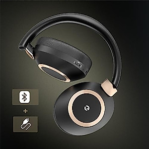 Active Noise Cancelling Headphones, 100H Playtime Headphones Wireless Bluetooth, Bluetooth Headphones with Microphone, Over- Ear Wireless Headphones with Deep Bass,Fast Charging for Travel,Office,Home
