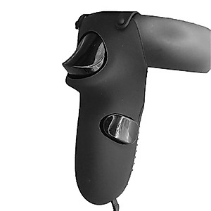 keruite Controller Skin for Oculus Quest Touch Controller, 1 Pair Silicone Grip Cover Anti-Slip Protective Case for Oculus Quest Rift-S Handle - Black Blue Red Ordinary