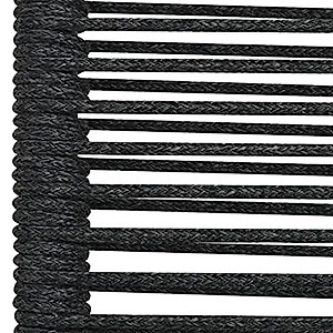WHOPBXGAD 5 Piece Patio Dining Set Lawn Furniture,Patio Furniture Sets,Patio furnitureSui for patios, Gardens, lawns, Balconies, Poolside,Black Cotton Rope and Steel