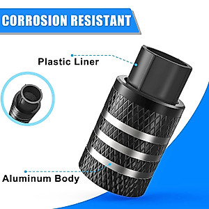 Black Tire Valve Stem Covers Metal Tire Air Caps with Plastic Liner American Flag Tire Stem Valve Caps, Corrosion Resistant, Universal for Car Truck Motorcycle Bike (4 Pack)