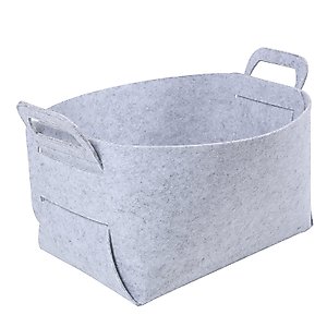 Foldable Felt Storage Bin Basket with Handles Collapsible Fabric Cube Organizer for Nursery,Office,Bedroom,Baby-Clothes Toys Blanket Organizing