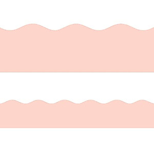 Blush Bulletin Board Border Pink Scalloped Border Trim for Classroom 52ft One Roll