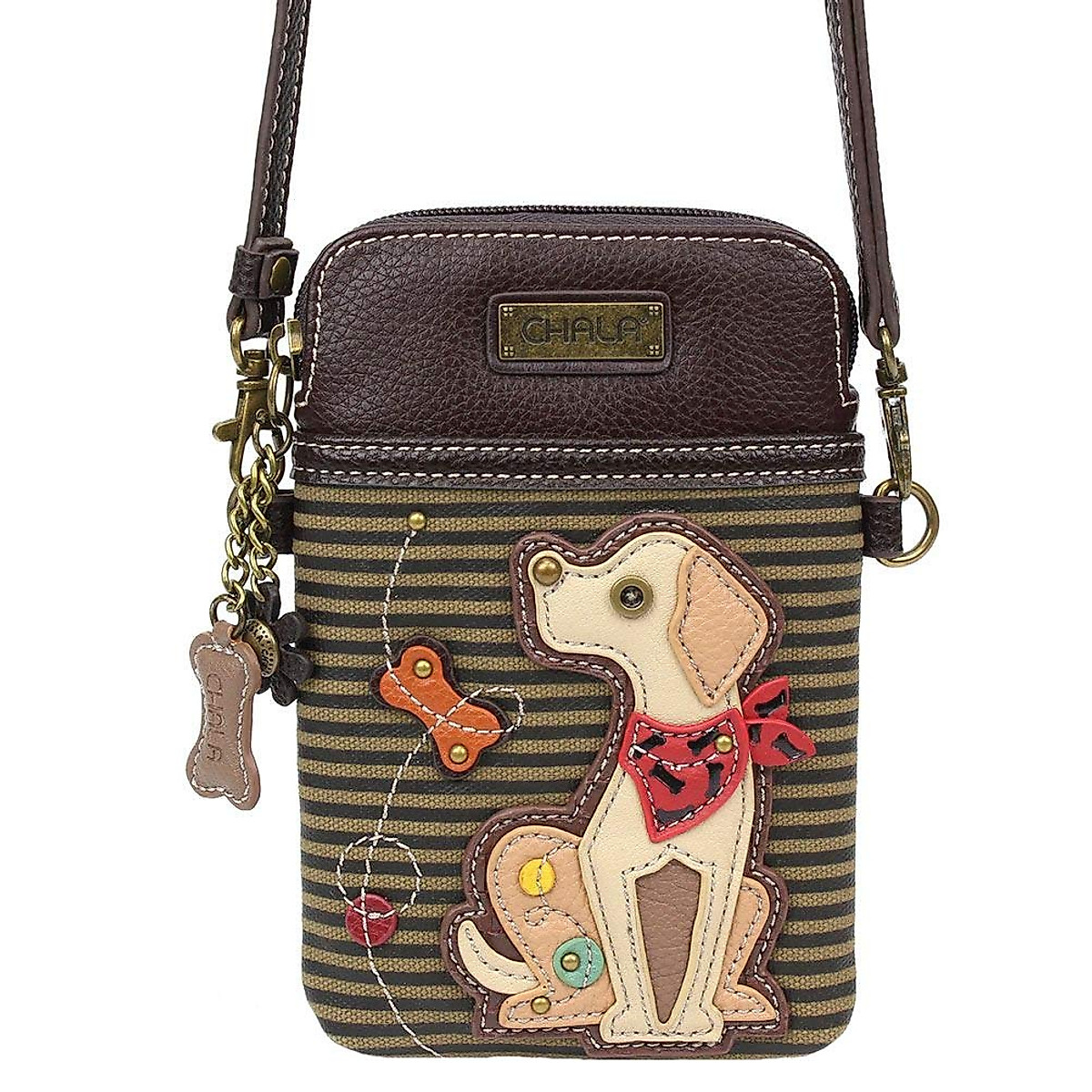Chala Yellow Lab Cellphone Crossbody Handbag - Labrador Gift