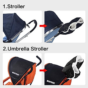 COCODE Baby Pushchair/Pram/Stroller/Buggy/Baby Carriage Fleece Hand Muff/Hand Gloves/Hand Warmer Waterproof Windproof Anti-Freeze Extra Thick Pram Accessories Baby Stroller Gloves, Black