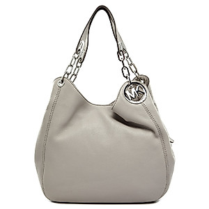 Michael Kors Fulton Large Shoulder Tote in Pearl Grey