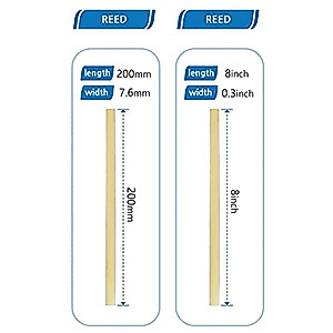 EcoAmiga Bamboo Straw, 8 Inch Reusable & Biodegradable Organic Bulk Straws – Great Ecological Alternative to Plastic Straws (Reed)