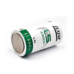 elxjar (2-Pack) 3.6V 19Ah LS33600 D Size Lithium Thionyl Chloride Battery, Replacement for SAFT LS33600, ER34615, Smart Munitions, Unattended Sensors, RFID Tracking