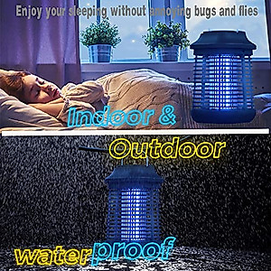 Bug Zapper,2 in 1 Bug Zapper Indoor,High Powered Waterproof Mosquito Zapper for Outdoor and Indoor,4200V Electronic Mosquito Trap for Home, Garden