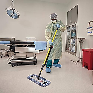 Rubbermaid Commercial Products HYGEN PULSE Single Sided Microfiber Spray Mop Kit for Hardwood/Tile/Laminated Floors, Yellow, Perfect for Kitchen/Lobby/Bathroom/Janitorial Cleaning (1835528)