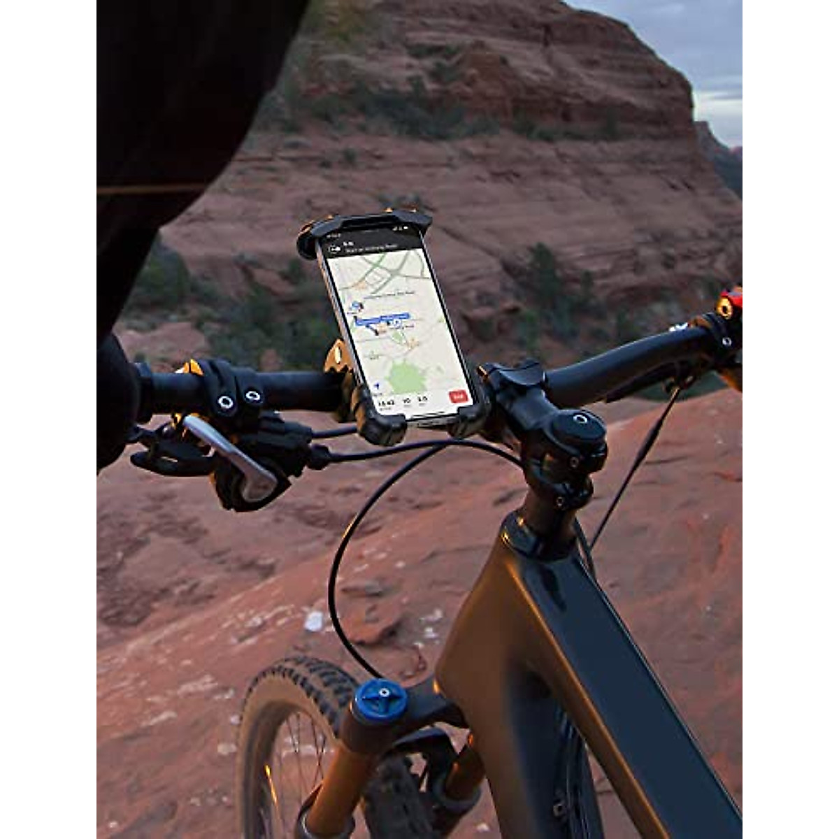 NEEMI Bike Phone Holder, Adjustable Bike Phone Mount -360° Rotatable Super Stable Bicycle Motorcycle Phone Holder, Compatible with iPhone 14 13 12 Pro Max/XS, Galaxy, Huawei, 4.7-6.8 Inch Smartphones